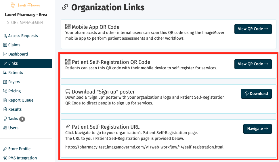 Patient Self Registration – Workflow Services