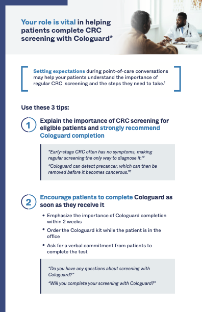 Cologuard Adherence Resource 2024 (How to use test) – Workflow Services